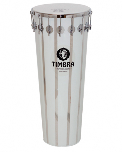 Timba 14"x90cm Timbra Blanco y aluminio | Tukebatukes Percusión